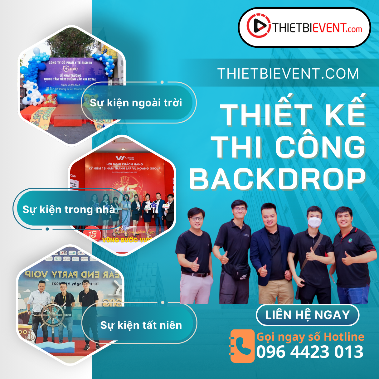 Thiết kế thi công backdrop giá rẻ - F5VISION