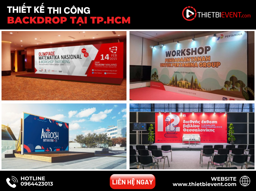 Thiết kế thi công backdrop tại TP.HCM - F5VISION