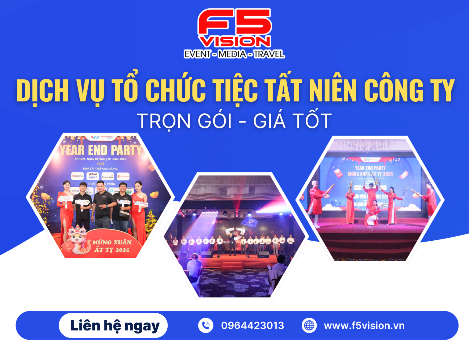 Dịch vụ tổ chức tiệc tất niên công ty trọn gói giá tốt - F5VISION
